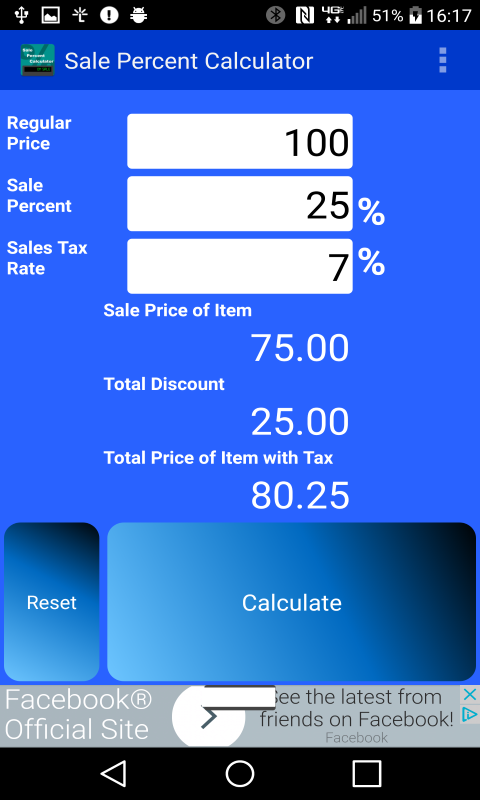 Sale Percent Calculator:Amazon.com:Appstore for Android