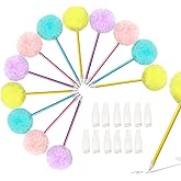 Amazon.com : SBYURE 4 Pcs Colorful Pom Pom Pens Cute Pens Fluffy Ball ...