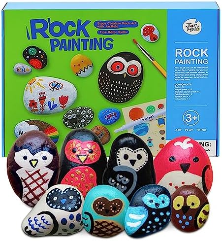 Marie's kids Rock Painting Kit - Complete Rock Painting Supplies with ...