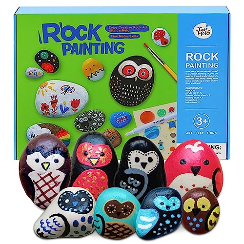 Marie's kids Rock Painting Kit - Complete Rock Painting Supplies with Waterproof Acrylic Paints ...