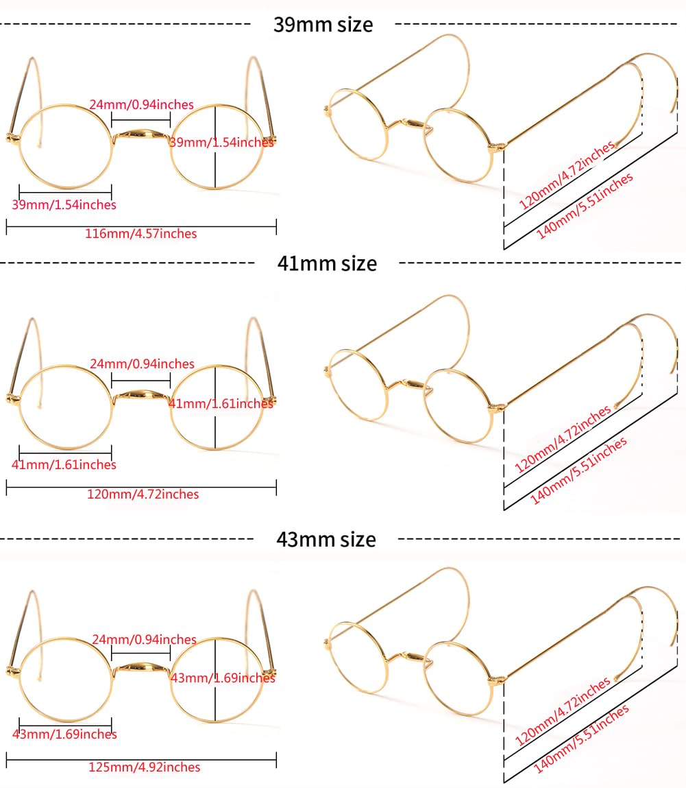 Mua Agstum Retro Small Round Optical Rare Wire Rim Eyeglasses Frame ...