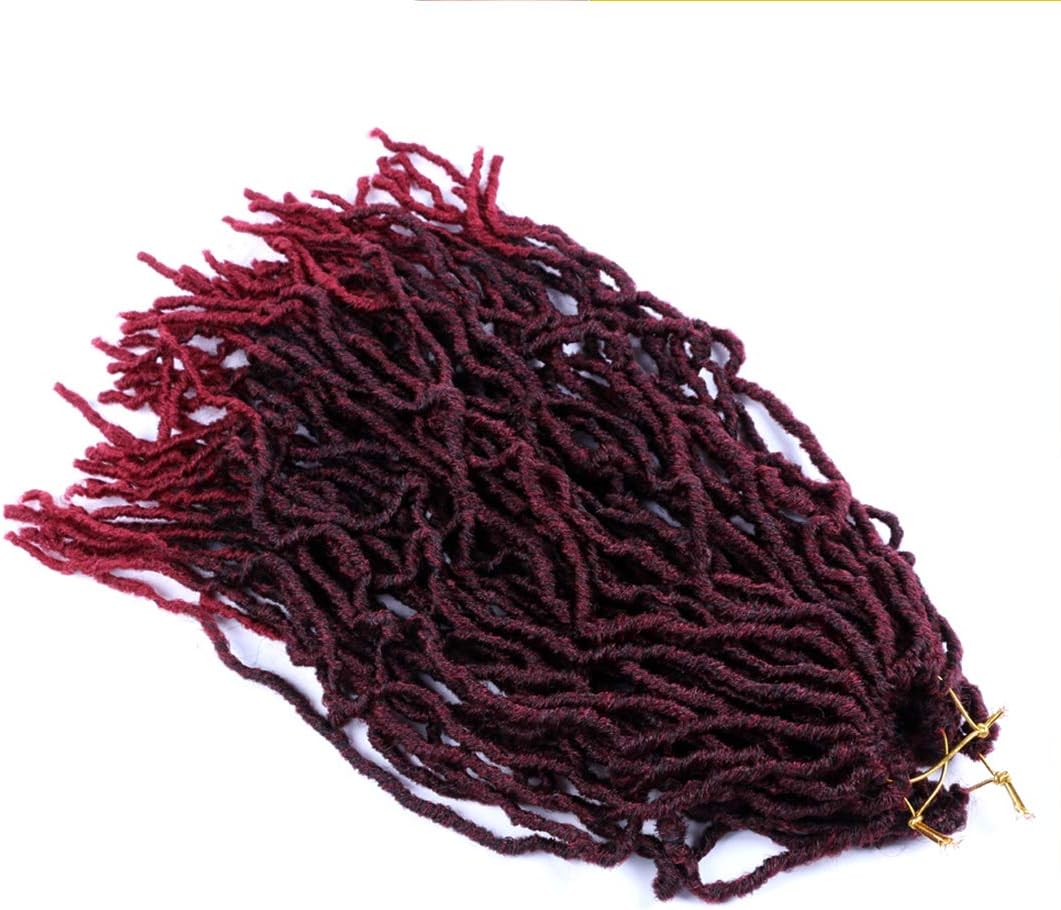 18 inch 6 Packs Nu Locs Faux Locs Crochet Hair Pre Looped Goddess Faux ...