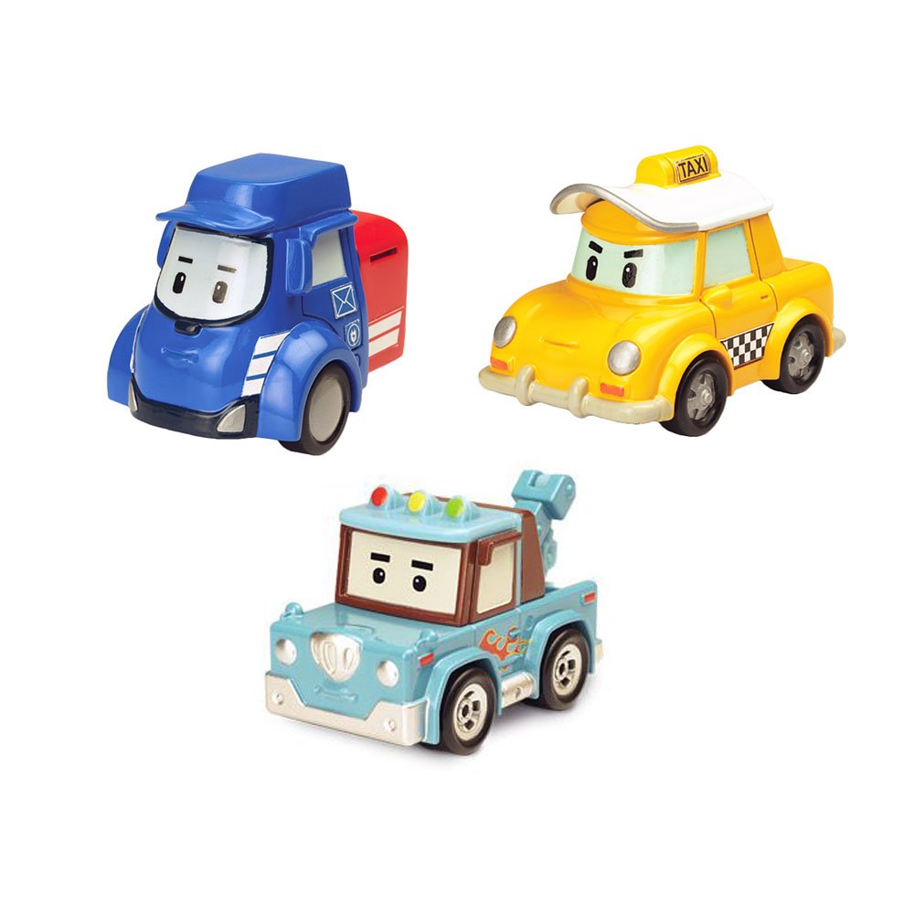 Amazon.com: Robocar Poli Diecasting Set : Posty, Cab, Spooky (Non ...