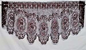 Amazon.com: Heritage Lace Cameo Rose Festoon Valance: Home & Kitchen