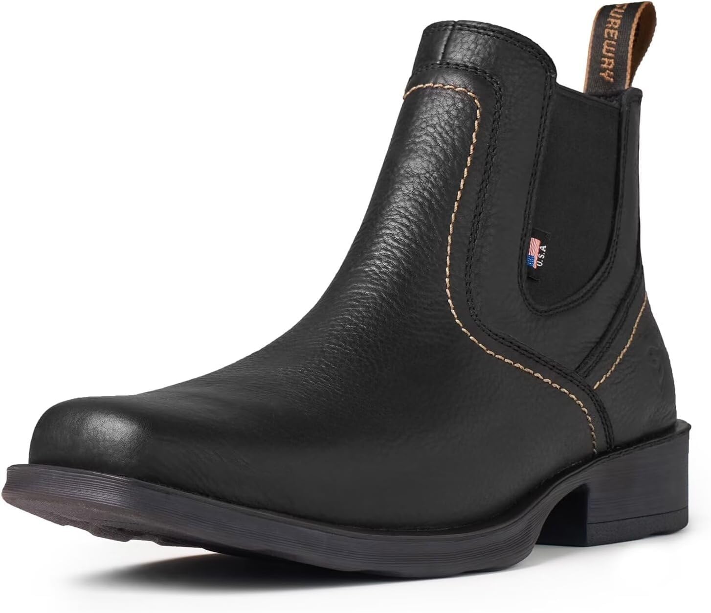 SUREWAY Mens Western Chelsea Cowboy Boots for Men Square Toe,All ...