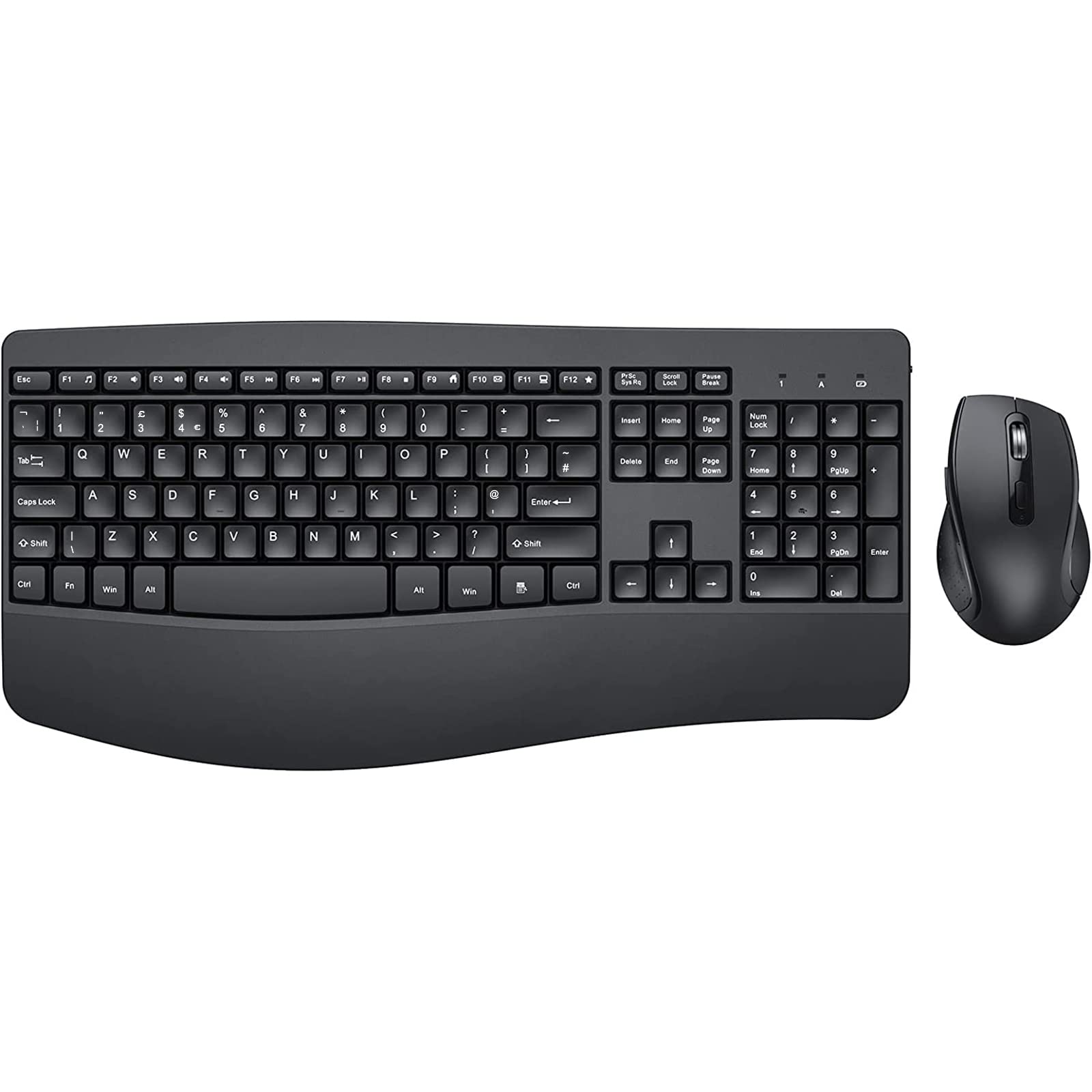 Mua Wireless Keyboard and Mouse Set Ergonomic, Full Size Keyboard with ...