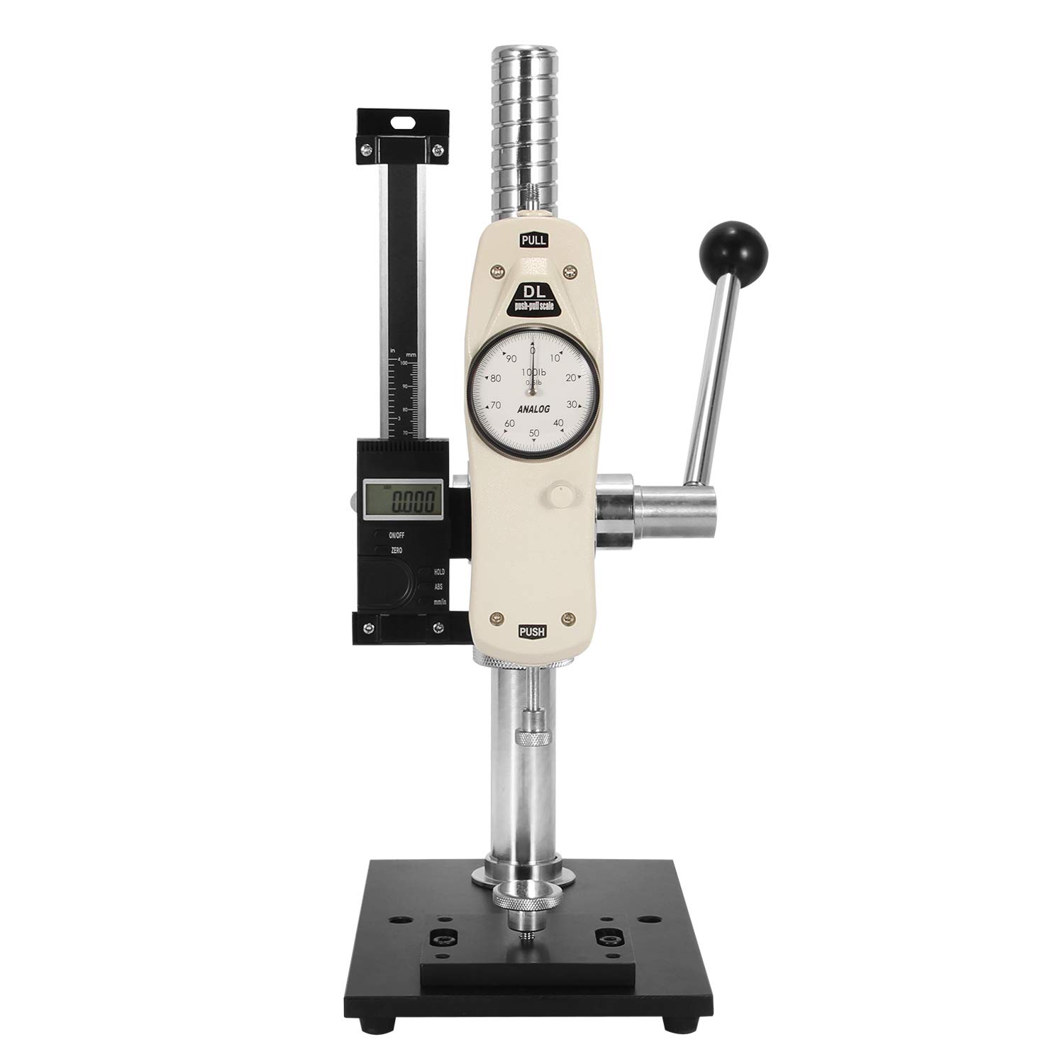 BAOSHISHAN 100lb Push Pull Force Gauge Bundle HPB Lever-Operated Test ...