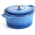 Amazon.com: 6 Quart Enameled Dutch Oven with Lid, P&P CHEF Cast Iron ...