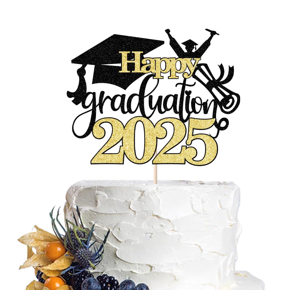 Dcokska Happy Graduation 2025 Cake Topper,Graduation Cake Topper/2025 ...