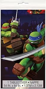 Amazon.com: Teenage Mutant Ninja Turtles Plastic Tablecloth, 84" x 54 ...