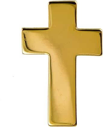 Amazon.com: Chaplain Gold Finish Cross Hat or Lapel Pin 1 Inch D24 ...