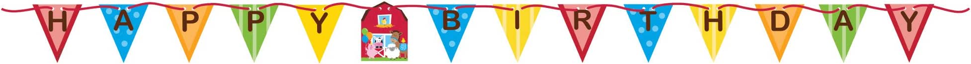 Amazon.com: Creative Converting Ribbon Shaped Farmhouse Fun Banner ...