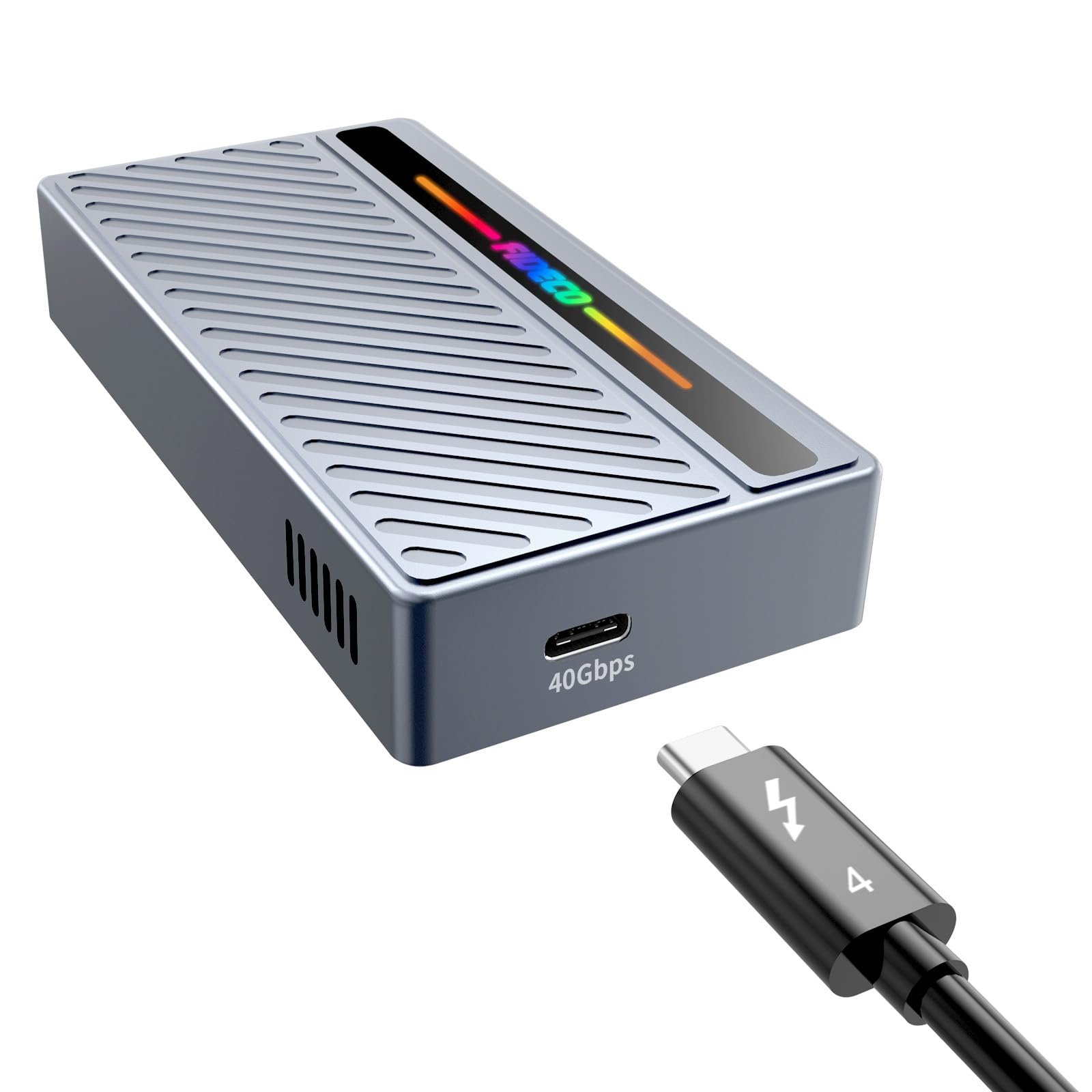 FIDECO 40Gbps M.2 NVMe Enclosure, USB4 NVMe SSD Enclosure, Aluminum SSD ...