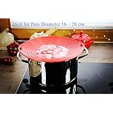 Amazon.com: 1 X Boil Over Safeguard - Silicone Lid Stops Pots and Pans ...