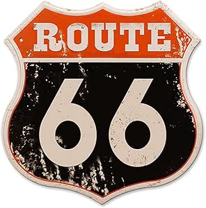Amazon.com: Vintage Road Signs Room Decor Retro U.S. 66 High Way Road ...