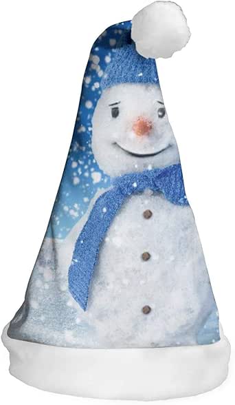 Amazon.com: Snowman Wearing A Hat Printed Christmas Hat Christmas ...
