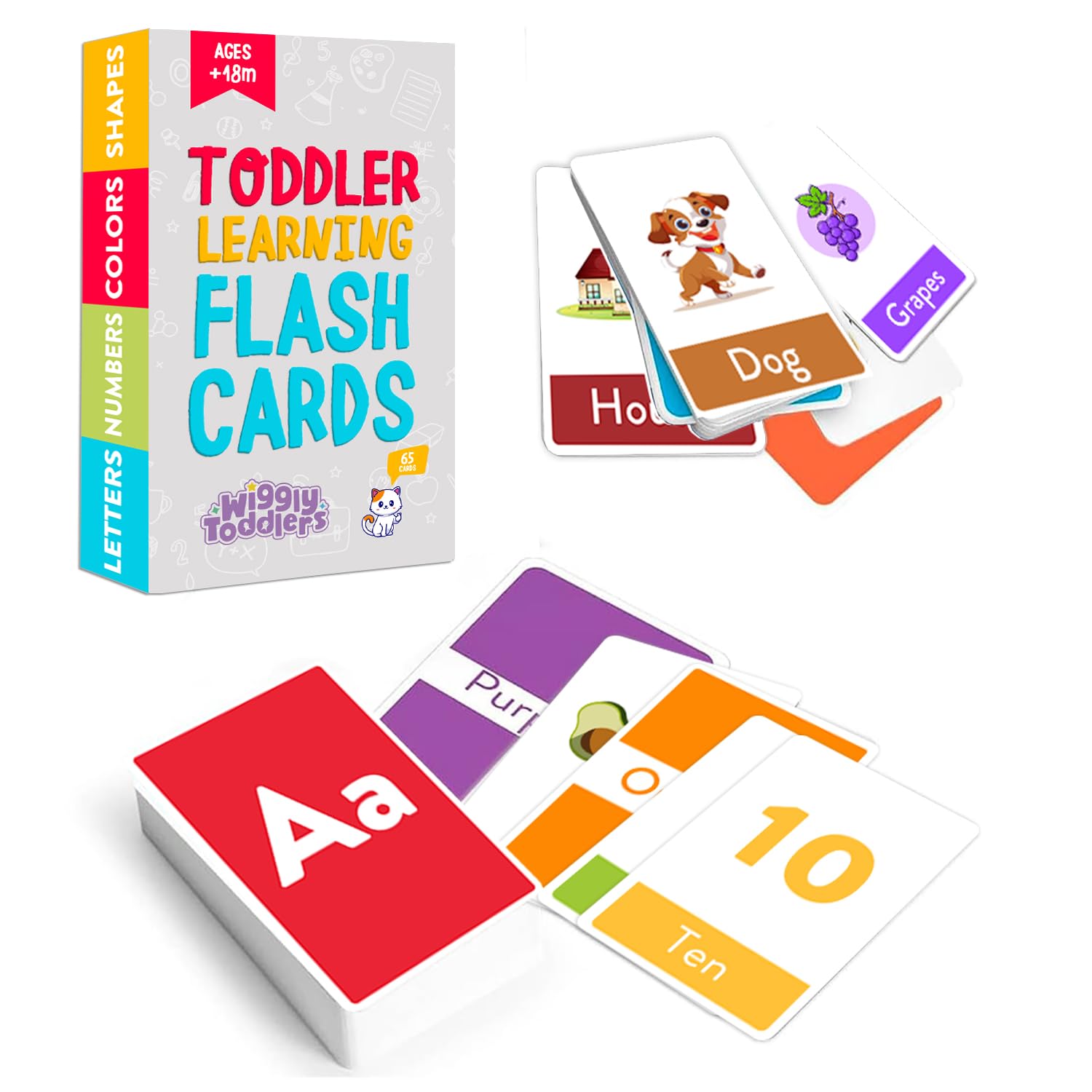 Mua Toddler Flash Cards - Set of 65 Animals, Colors, Shapes, Numbers ...