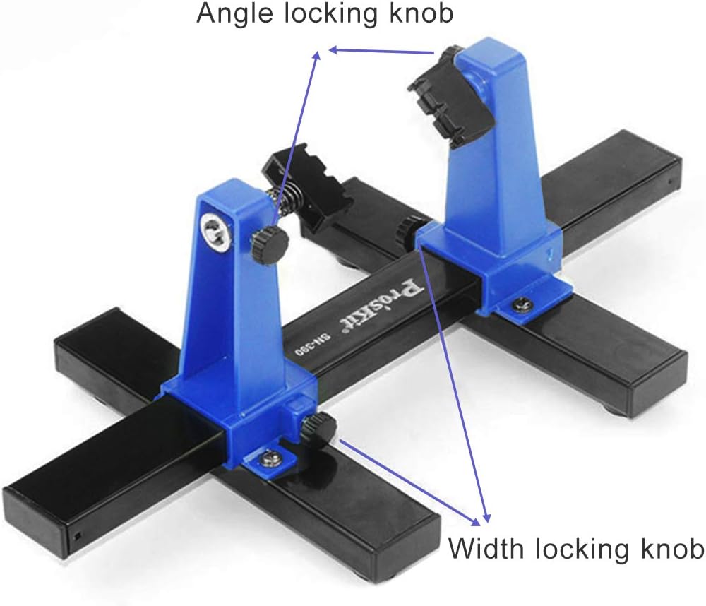 Adjustable Printed Circuit Board Holder with Soldering Tip Iron Cleaner, PCB Holder Soldering ...