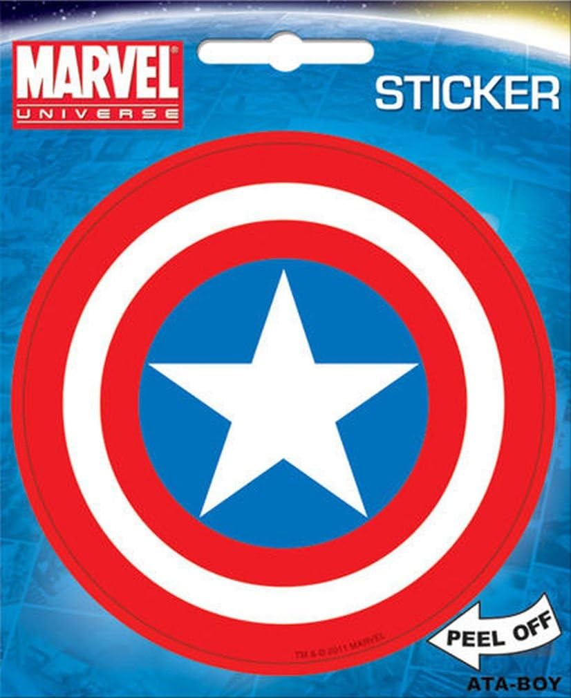 Captain America Shield Marvel Comics Die Cut Vinyl Sticker Decal ...