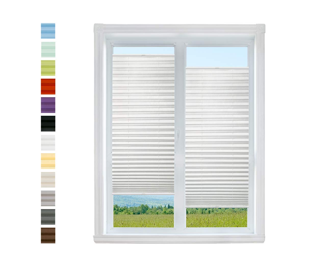 Plissee Rollo zum Anschrauben - TOP QUALITÄT Pearl Stoffkollektion ...