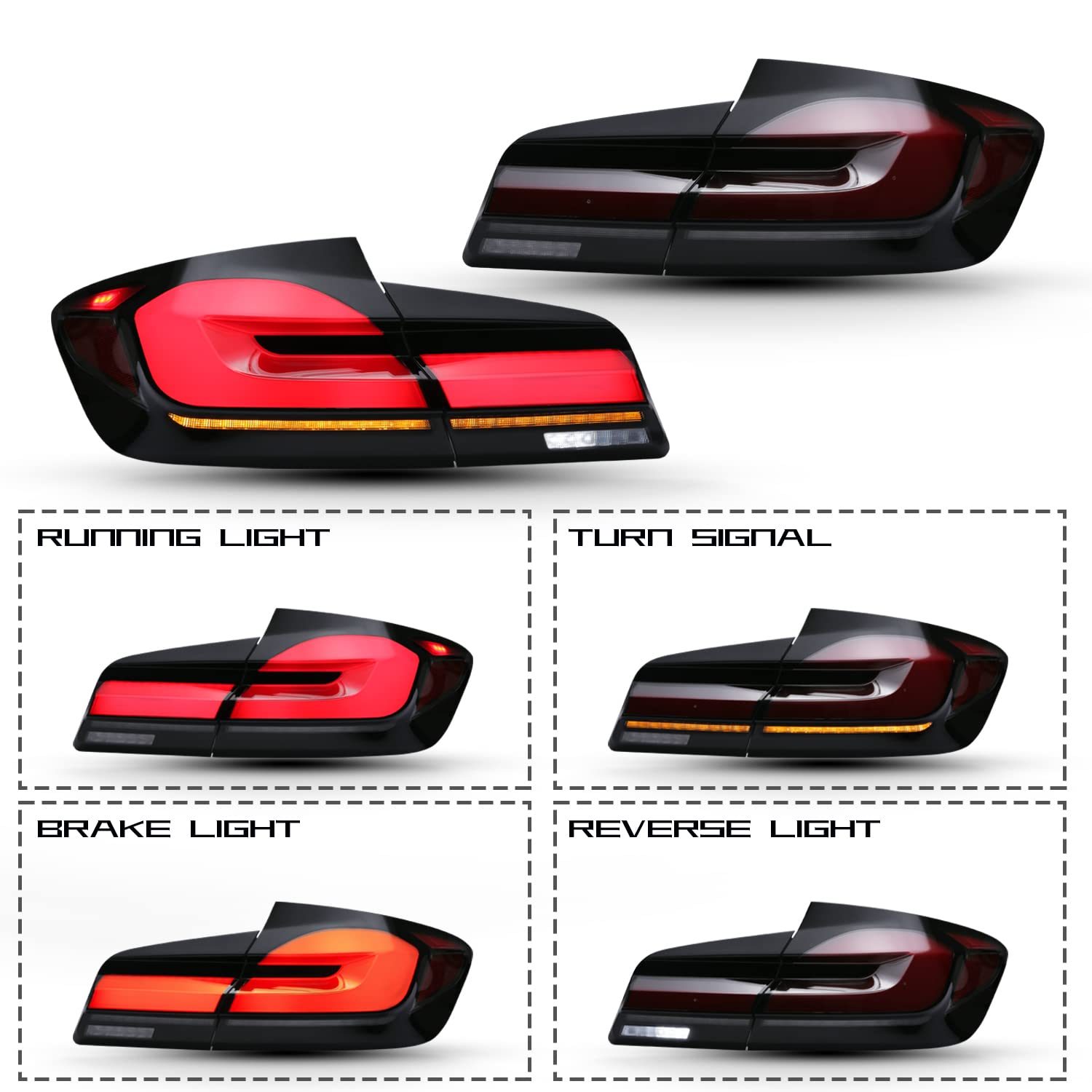 Mua LED Tail Lights For BMW Series 5 F10 F18 2011-2017 With The Start ...