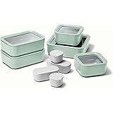 Amazon.com: Caraway Glass Food Storage Set, 14 Pieces - Ceramic Coated ...