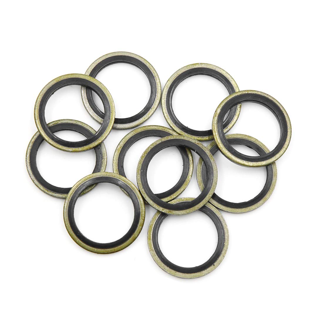 X AUTOHAUX 10pcs Engine Oil Crush Washers Drain Plug Gaskets 18mm ID ...