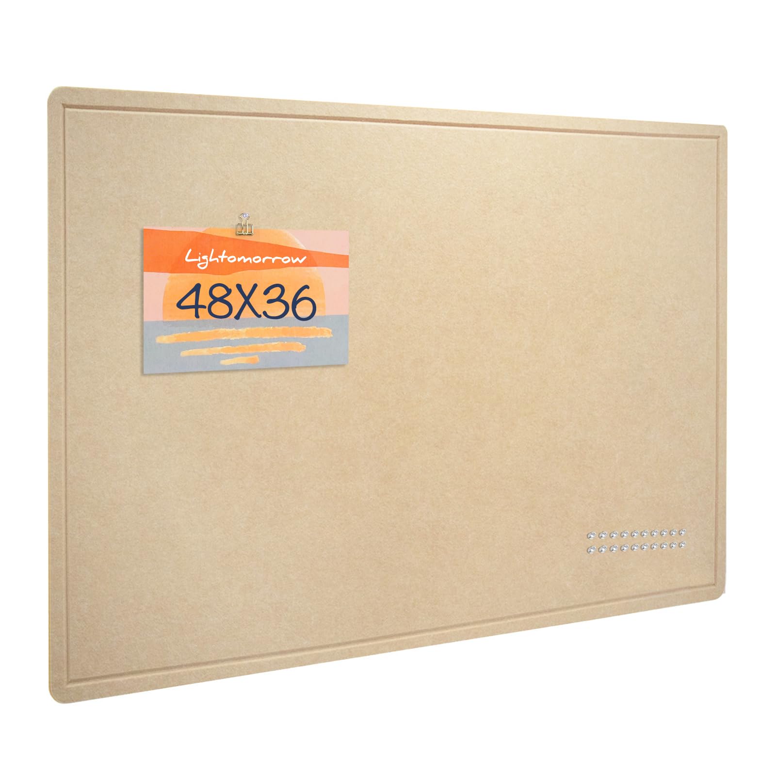 Large Bulletin Board - 48 x 36 Inches, Decorative Felt Pin Board for ...