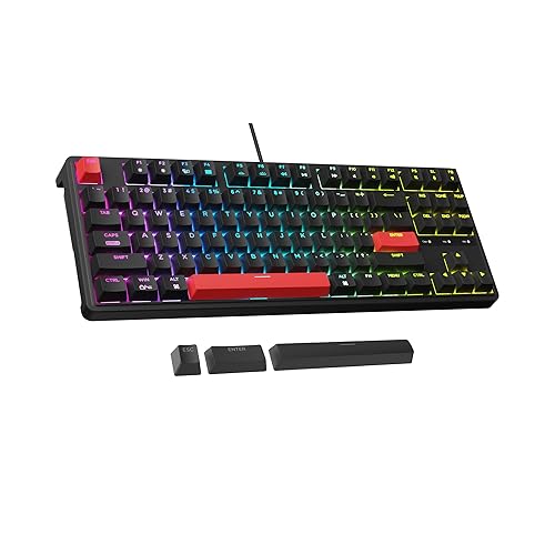 Keychron C3 Pro QMK/VIA Custom Mechanical Keyboard, Hot Swappable Programmable 87 Keys Compact ...