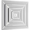 HaVACo 2'x2' Lay-In 3 Cone Supply with 12" Pre-Molded Boot, ABS Plastic ...