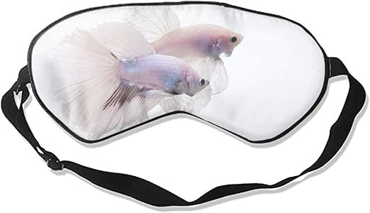 Two Pure White Betta Fish Eye Mask Blindfold Eyeshade Eye Cover for ...