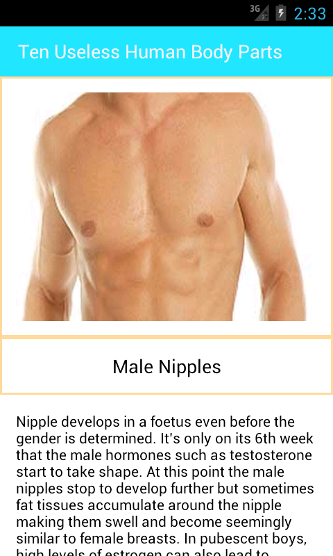 10 Useless Human Body Parts:Amazon.com:Appstore for Android