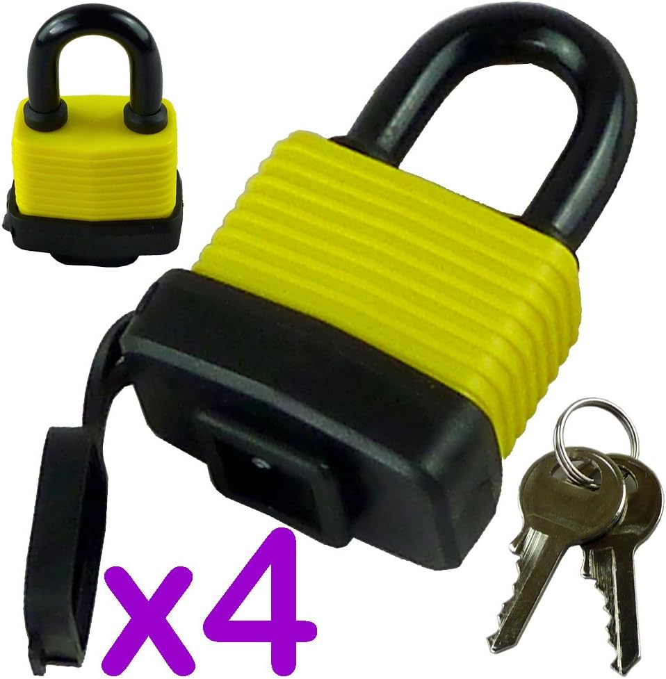 40mm Waterproof / Weatherproof Padlock (4 Pack): Amazon.co.uk: Kitchen ...