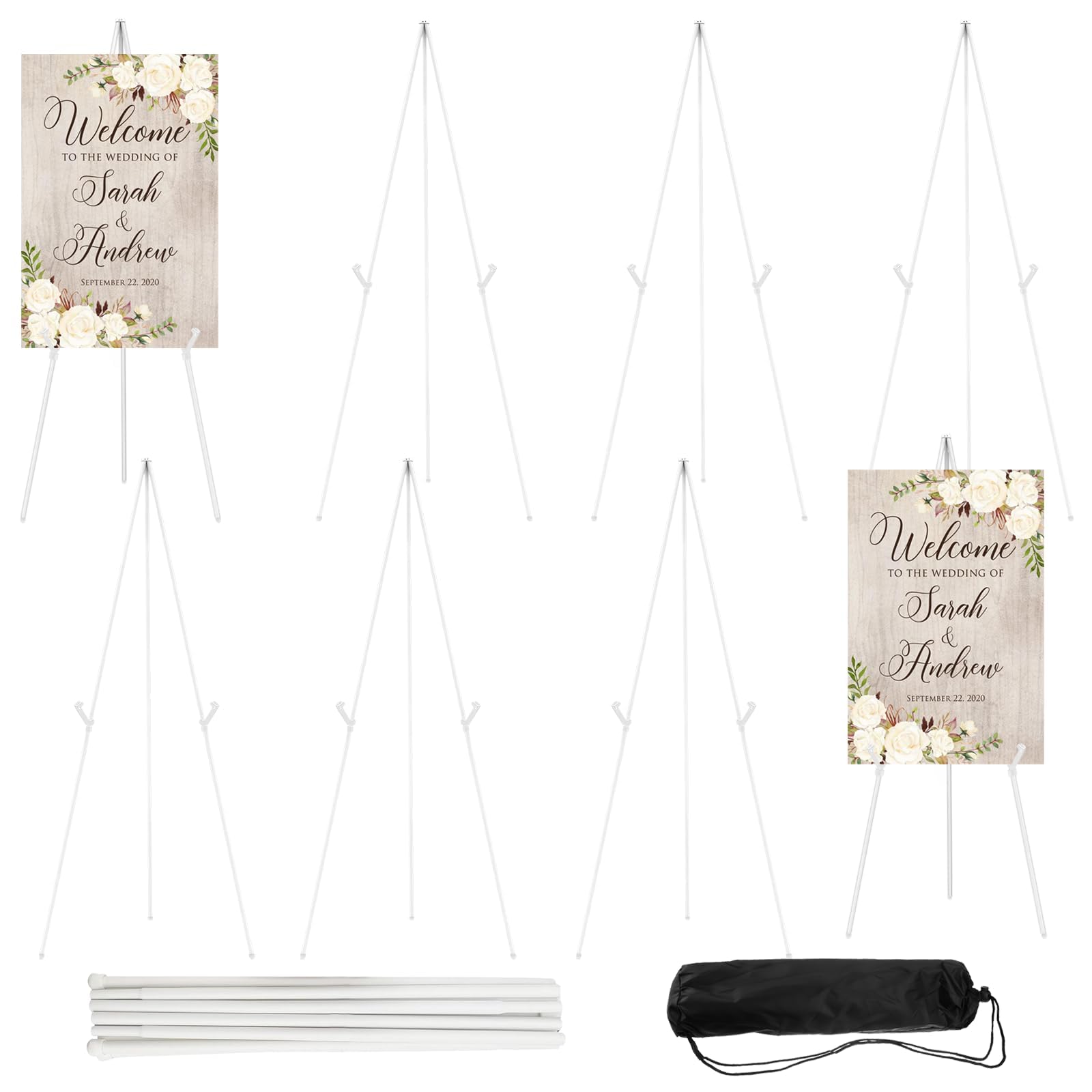 JEAWIWI Easel Stand for Sign 65 Inches, Adjustable Poster Stands for ...