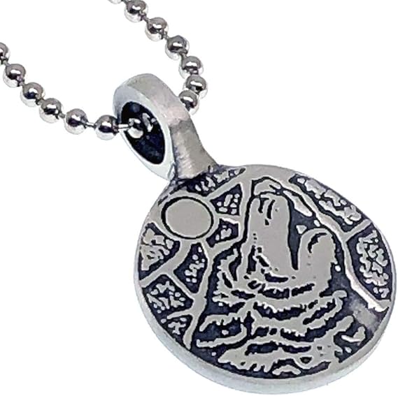 Ohdeal4U Moon Howling Wolf Werewolf Amulet Silver Pewter Pendant ...
