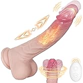 Amazon.com: 6in1 Thrusting Dildo Vibrator Adult Sex Toys Realistic Silicone Suction Cup Dildos ...