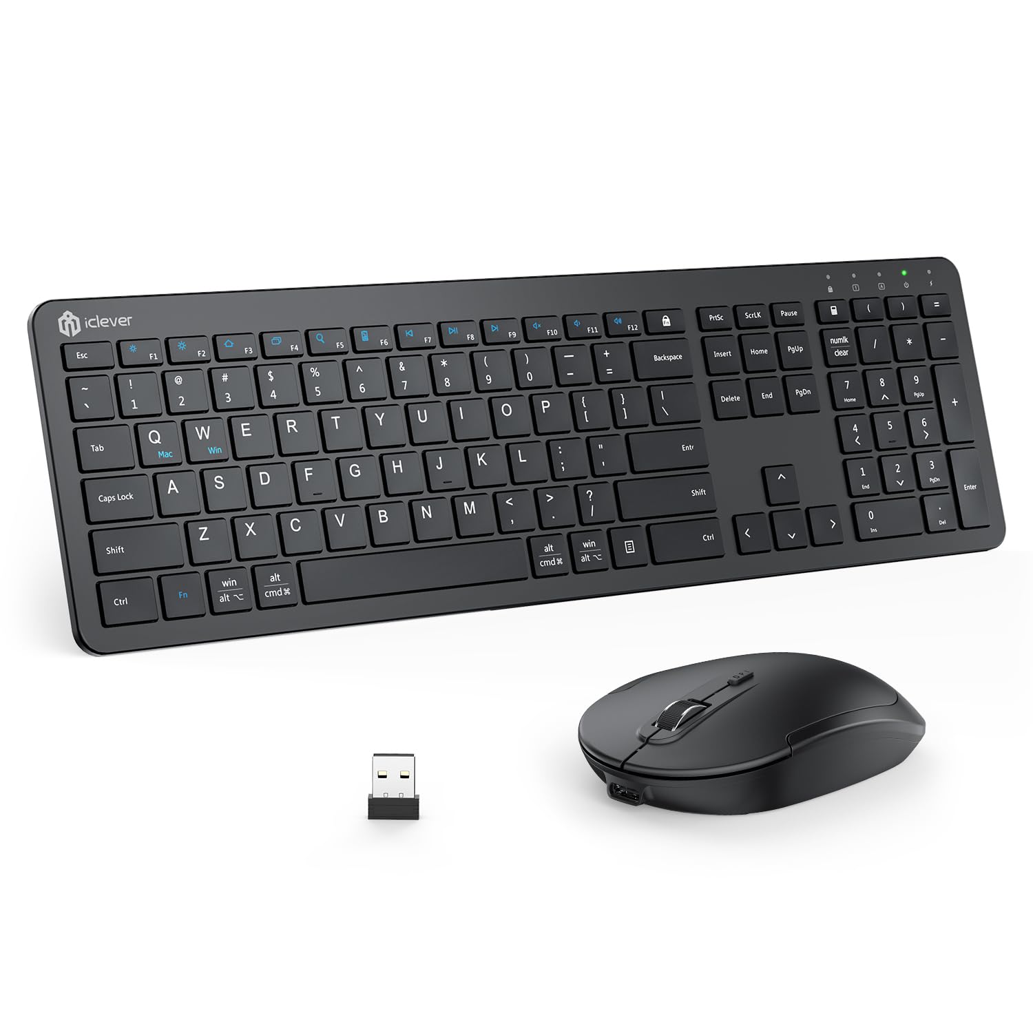 iClever GK08 Wireless Keyboard and Mouse - Ultra Slim Keyboard and ...