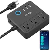 APC Smart Plug Surge Protector Power Strip, 3 Alexa Smart Plugs, 6 ...