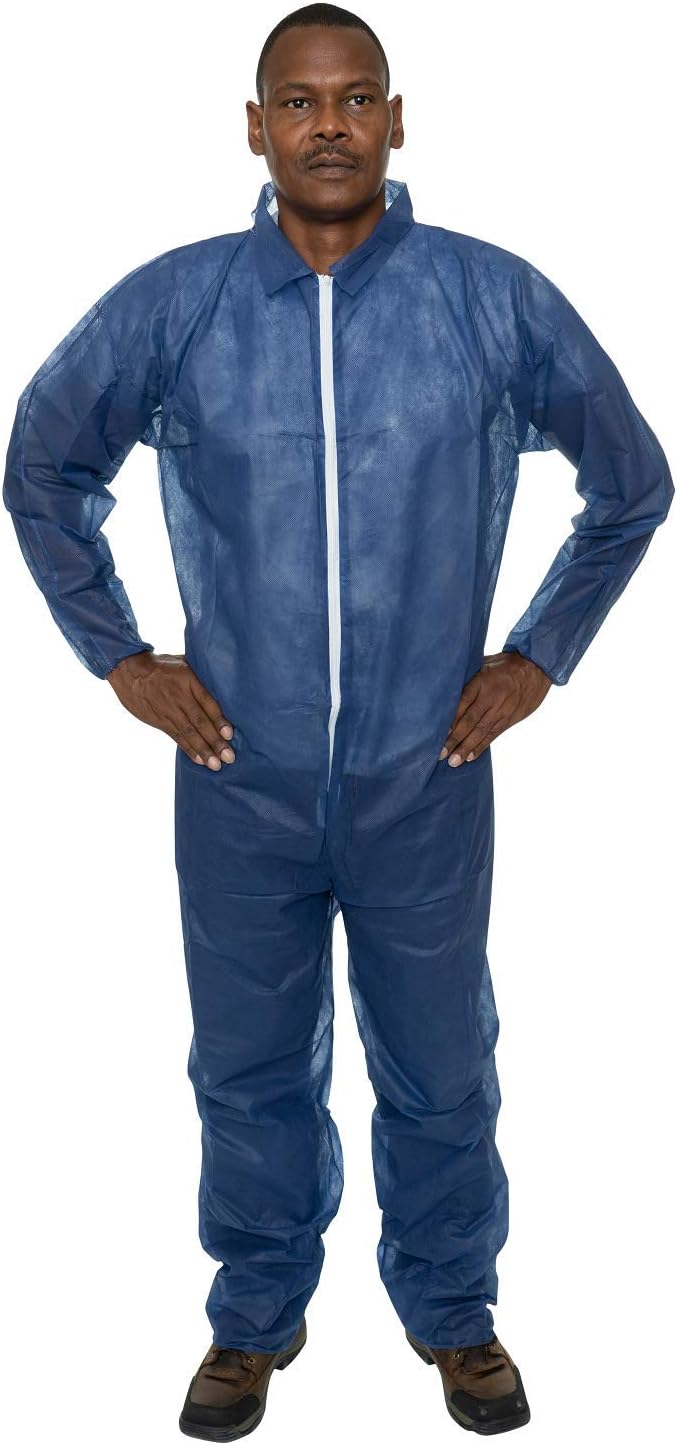 International Enviroguard Disposable Ultra Lightweight Coveralls, Blue ...