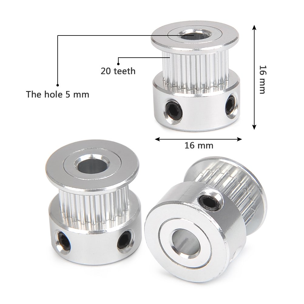 26Pcs 3D Printers Timing Belt Pulley 5M GT2 Timing Belt, 3D Printer ...