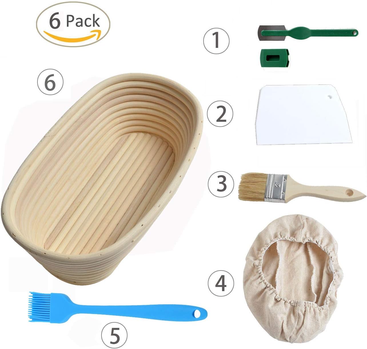 Banneton Proving Basket 10 inch / 25cm Oval Bread Proofing Basket ...