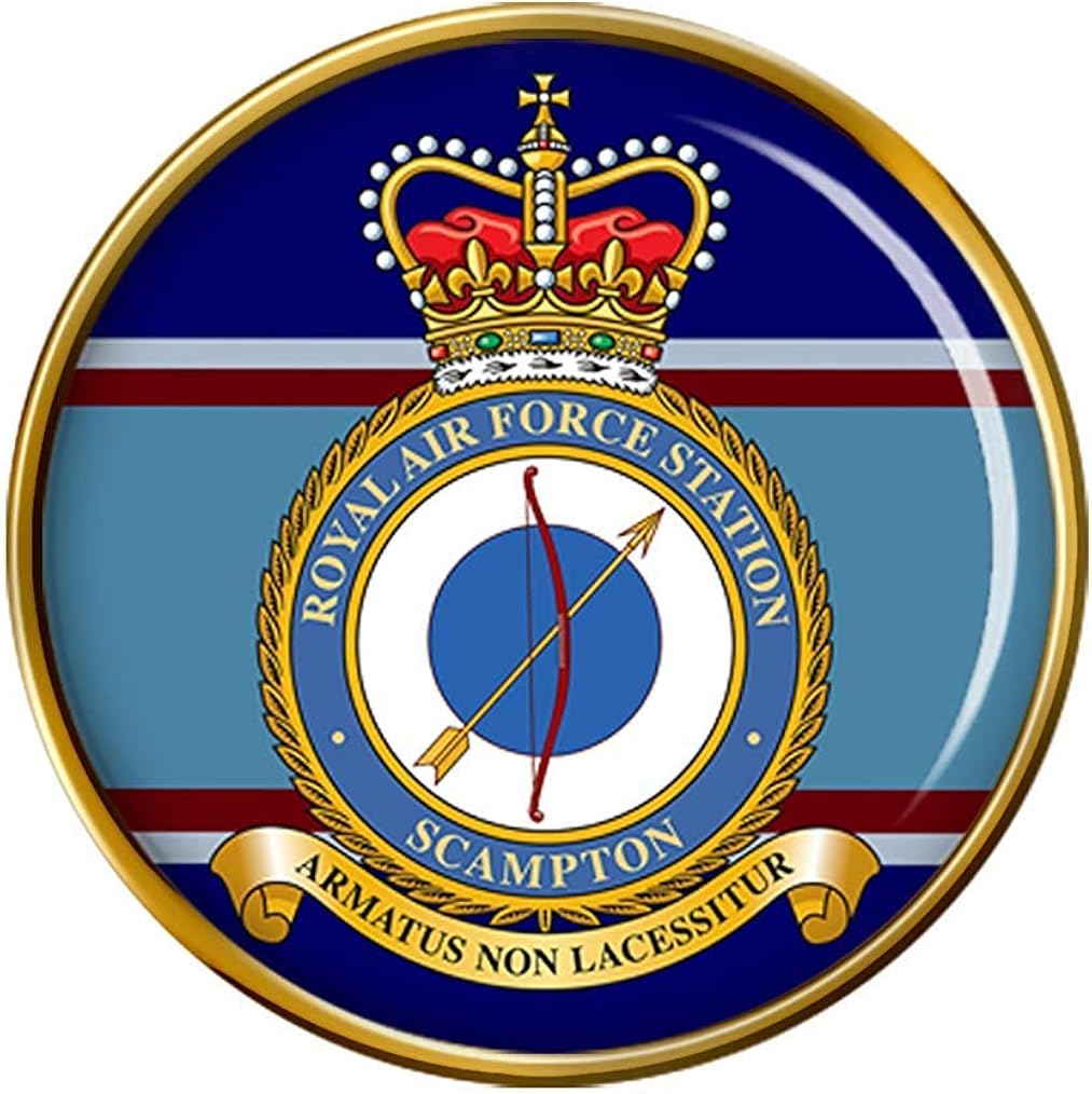 RAF Station Scampton Pin Badge: Amazon.co.uk: Clothing