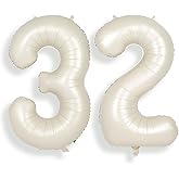Amazon.com: SUWEN 40 Inch Large Pink 32 Balloon Numbers Big Foil Helium ...