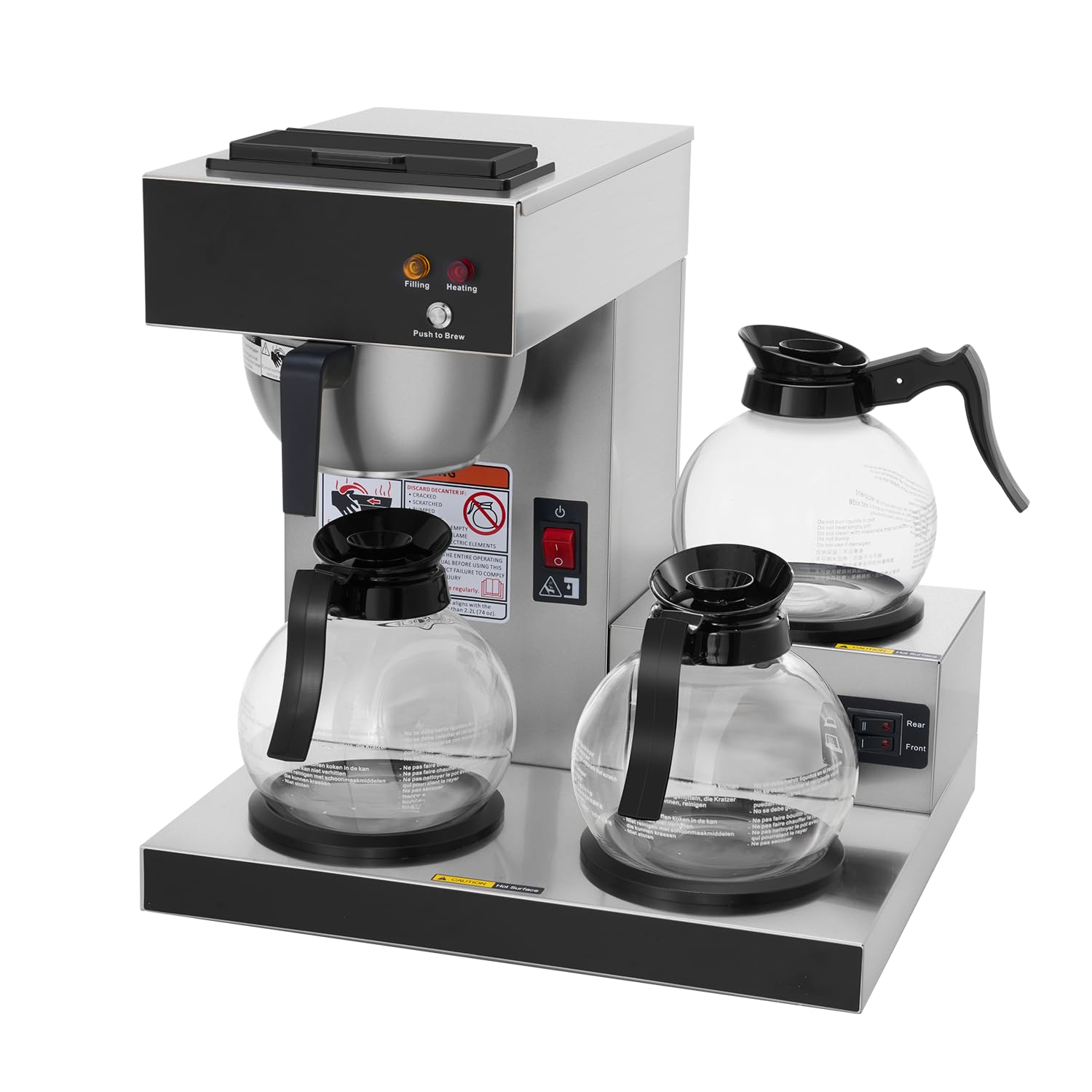 SYBO 12-Cup Commercial Coffee Maker, Pour Over Drip Coffee Maker Brewer ...
