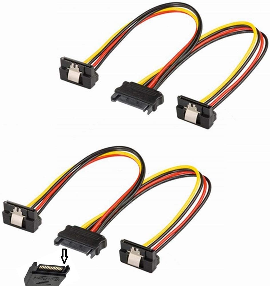 SATA Power Cable，15 Pin SATA Power Y-Splitter Cable 15cm – 2 Pack – BigaMart