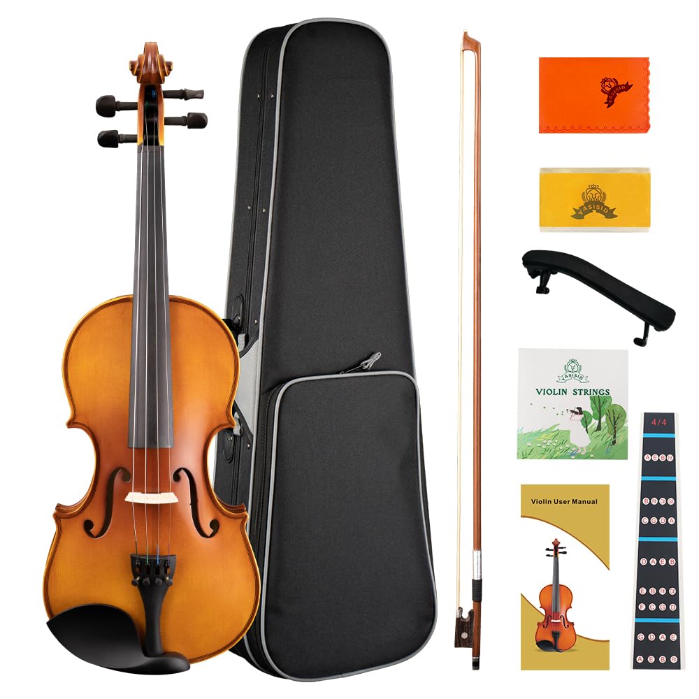 Yasisid Violin Stringed Musical Instruments,For Beginner & Adults,with ...
