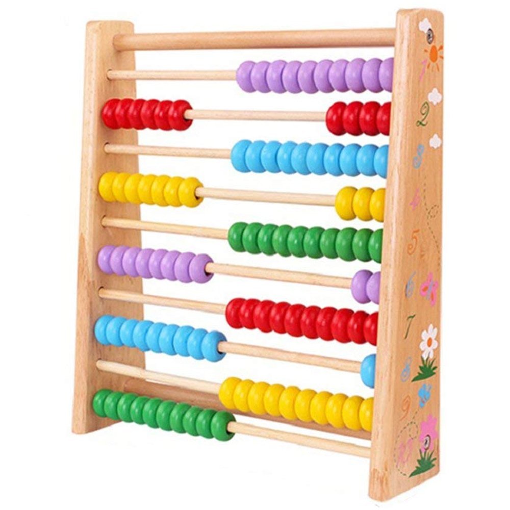 Sealive Classic Wooden Abacus For Kids Math Educational Counting Toy 