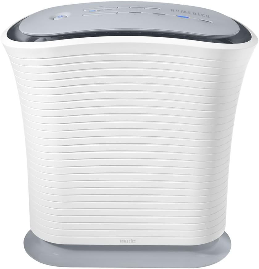 HoMedics TotalClean True HEPA Air Purifier Fan for Medium Room, Keep ...