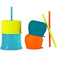 Amazon.com: Boon SNUG Straw with Cup, Blue/Orange/Green