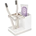 Amazon.com: mDesign Plastic Toothbrush and Toothpaste Storage Organizer ...